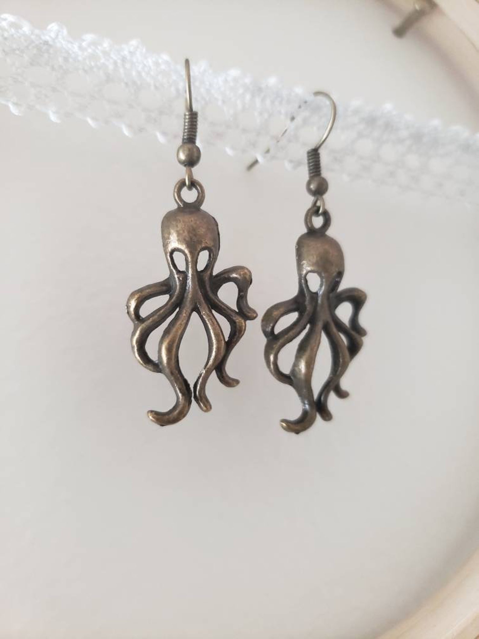 Octopus Earrings - Etsy