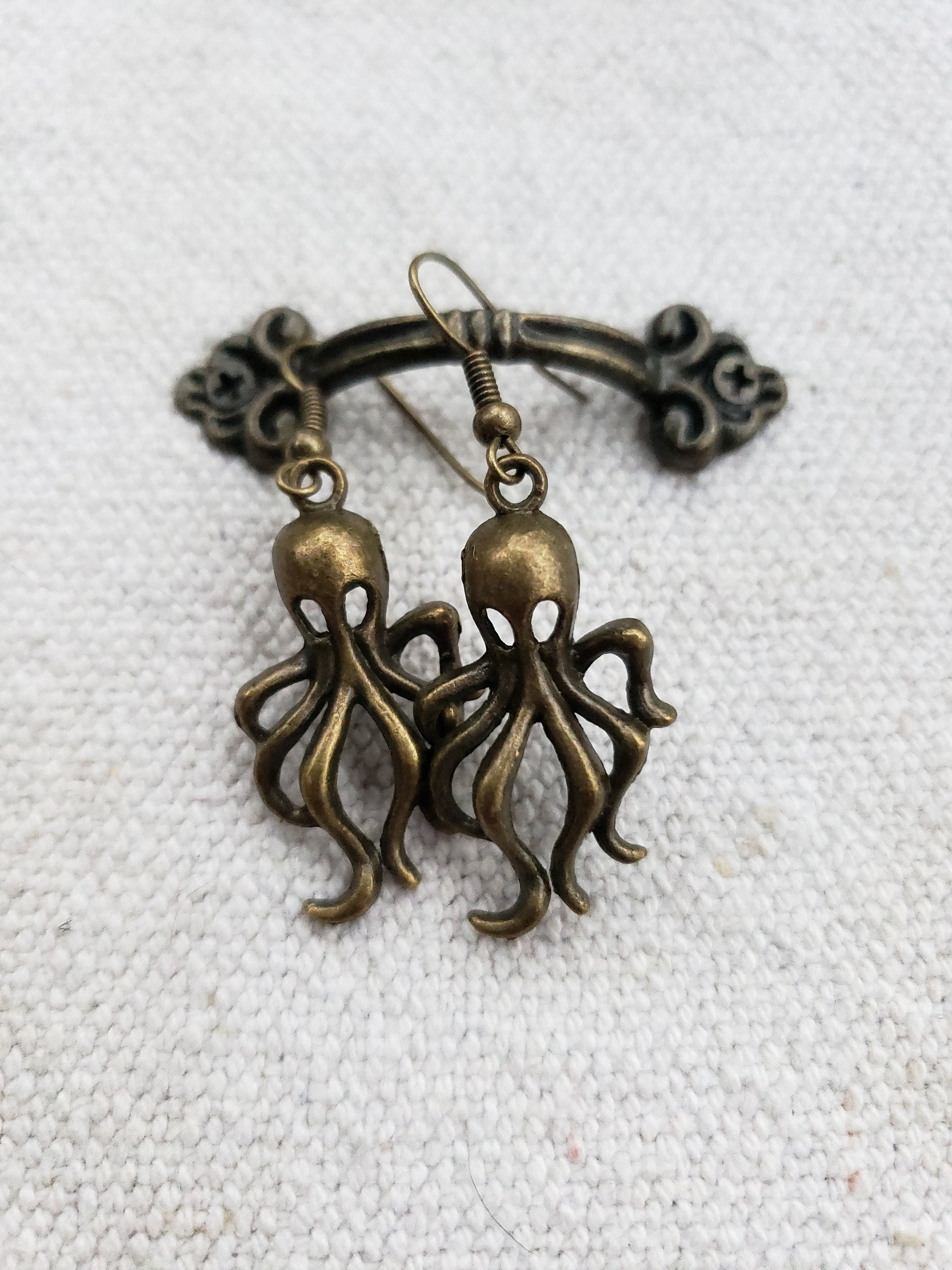 Octopus Earrings | Etsy