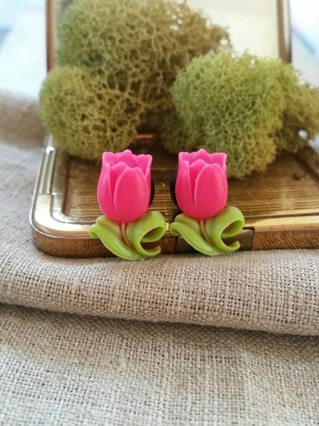 Hot Pink Tulip Flower Plugs, Hot Pink Wedding Plugs, Hot Pink Tulip ...