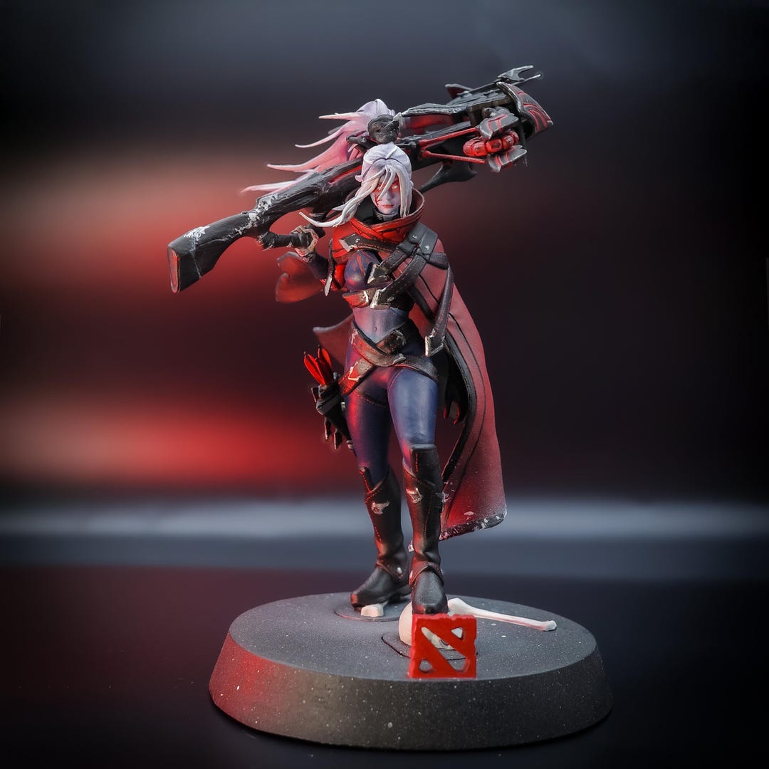 Drow Ranger Arcana Figurine: Hand Painted Resin Statue, Gaming Decor - Etsy