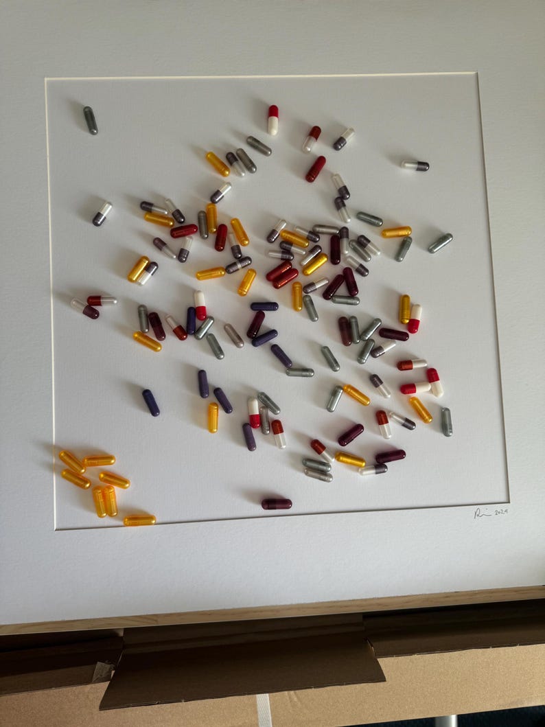 Pills Art Collage Customized With Colors and Composition Upon Request ...