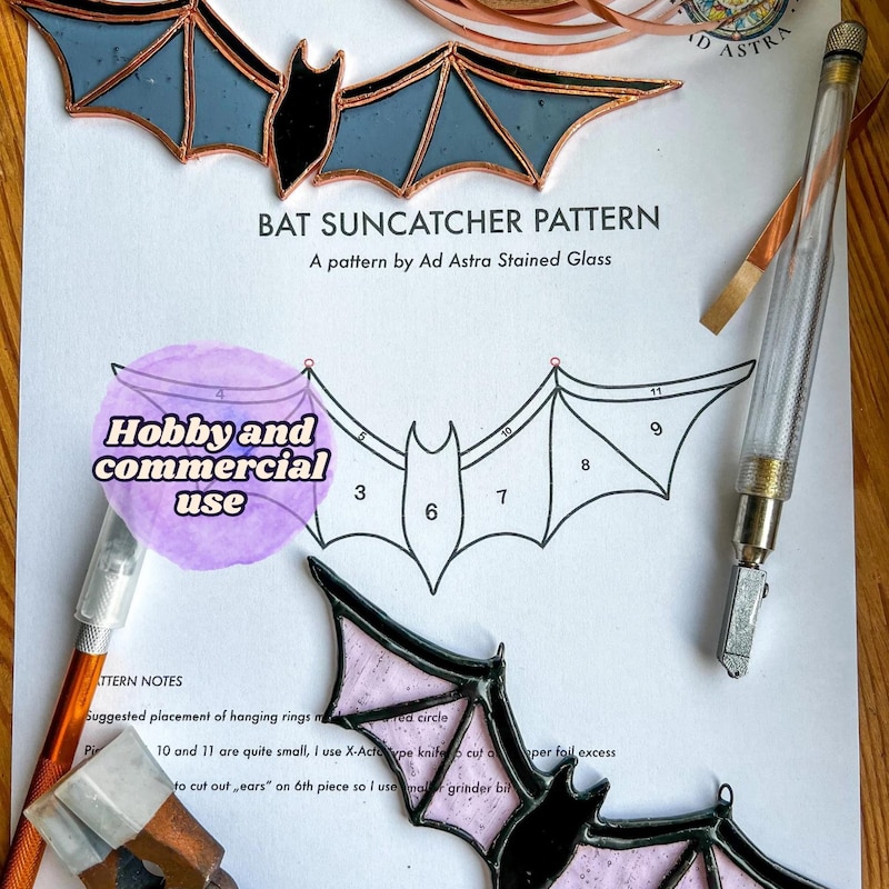 Bat Stained Glass Pattern - Etsy