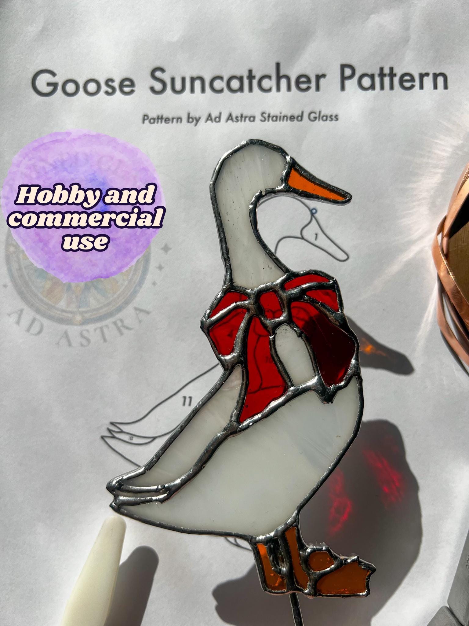 Goose Stained Glass Pattern | PDF SVG Pattern | Cottagecore | Cozy ...