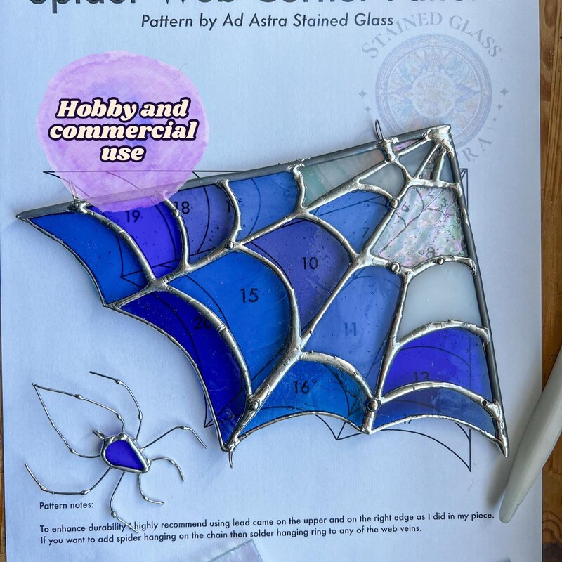 Spider Web Stained Glass - Etsy