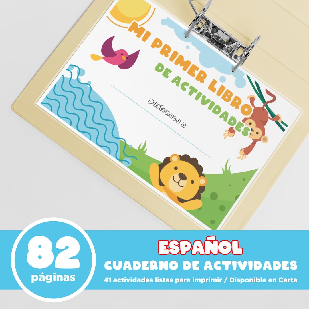 Spanish Toddler Busy Book Printable for Boys Preschool Learning Binder ...