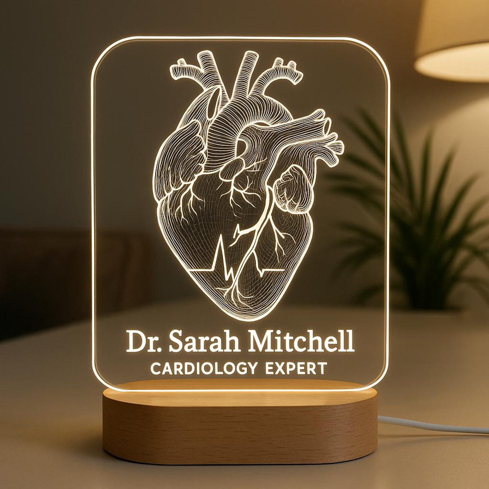 Custom Dermatologist Gift Night Light – Personalized LED Lamp With ...
