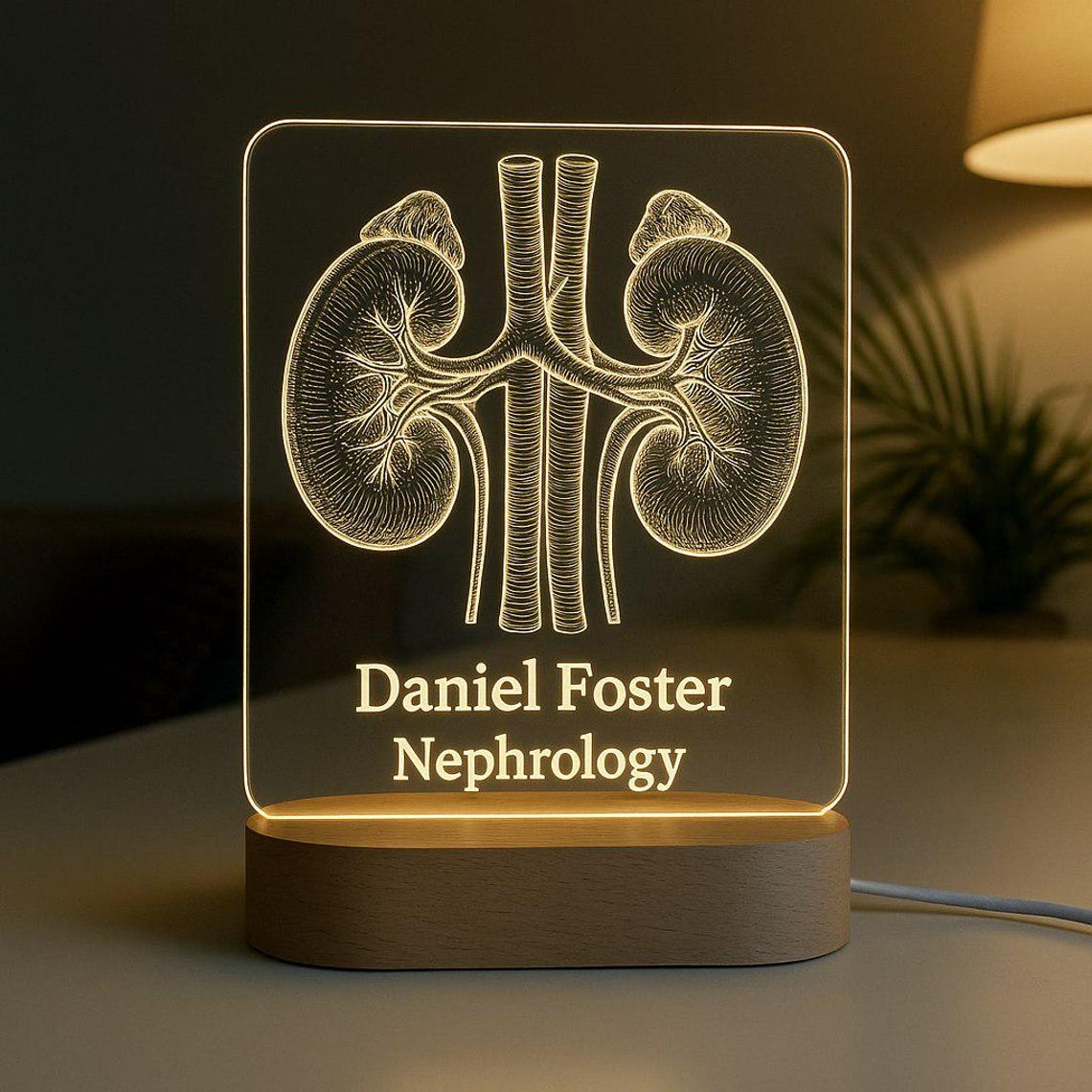 Medical Doctor Custom Night Light Personalized Gift With Laser Engraved ...