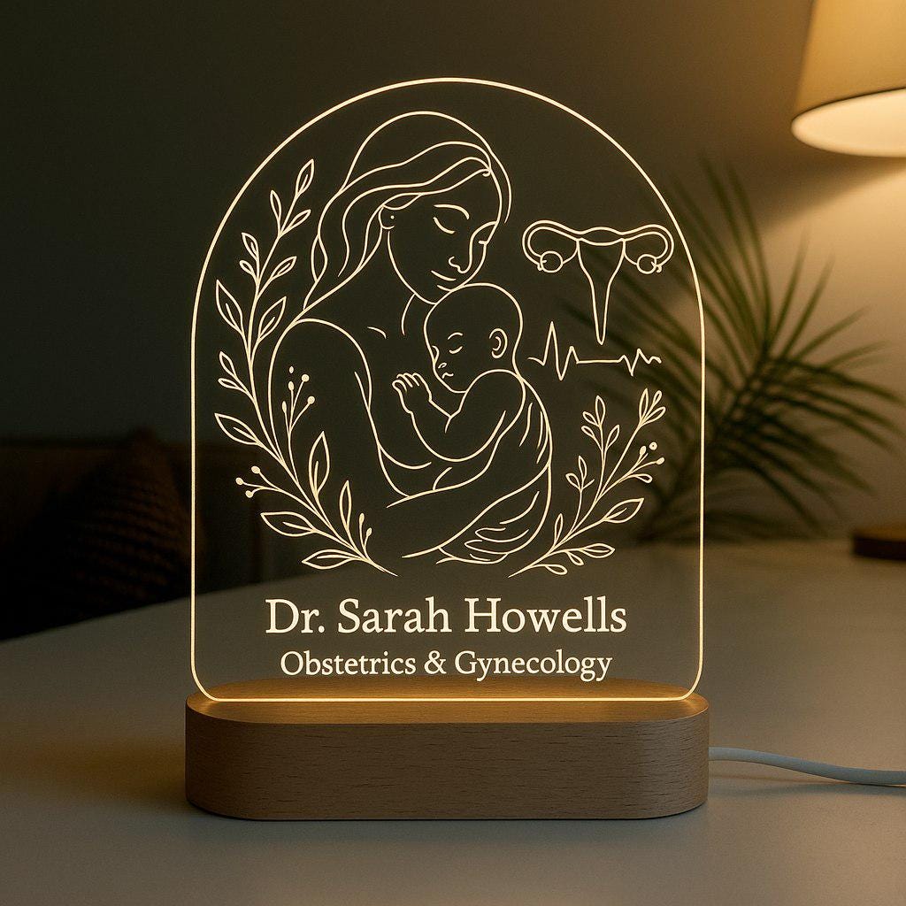 Podiatrist Custom Night Light Personalized Gift With LED Base and Laser ...