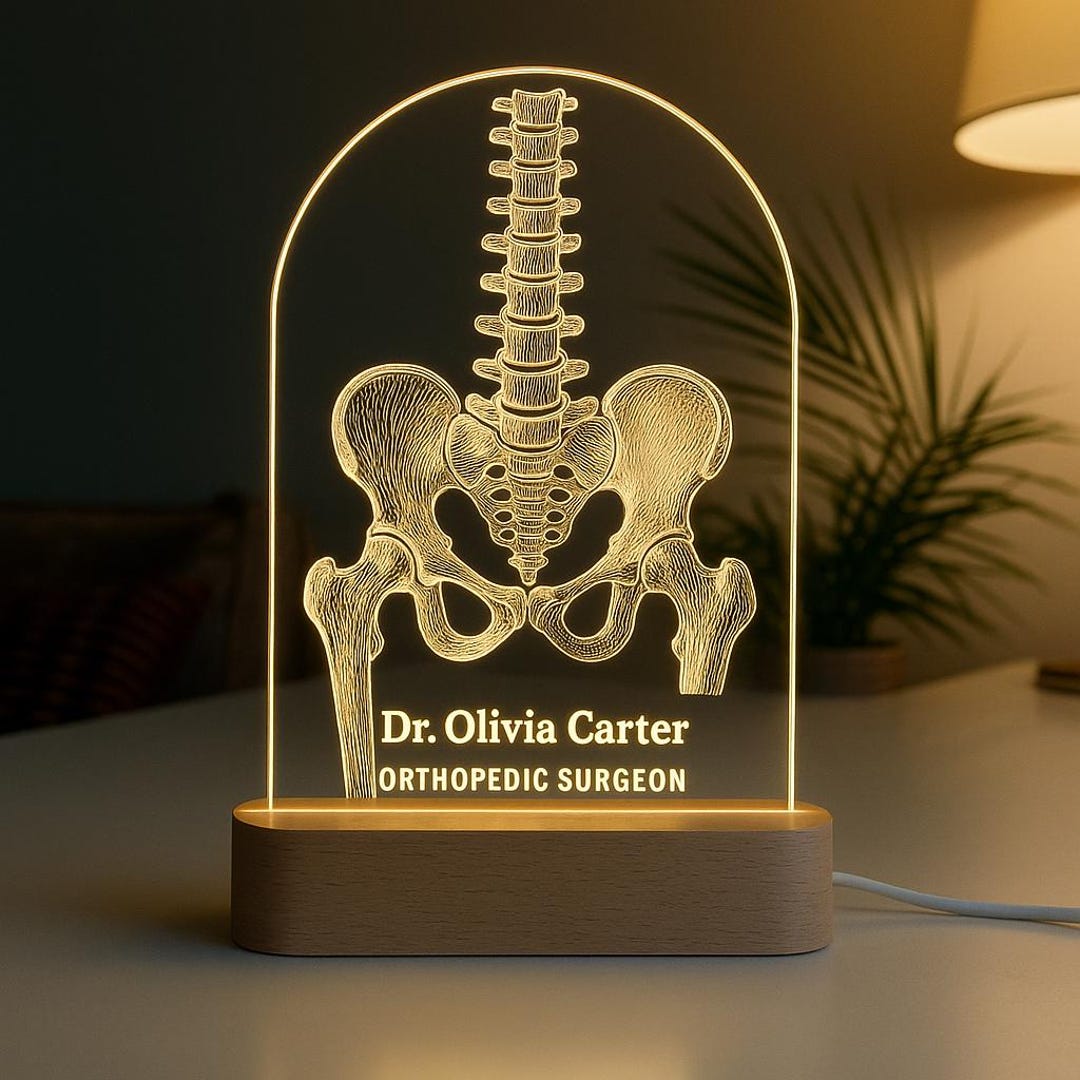 Custom Orthopedic Surgeon Gift Night Light Personalized LED Lamp With ...