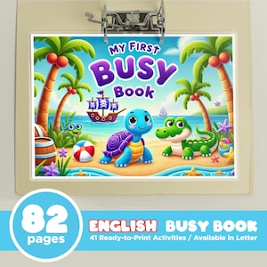 Toddler Busy Book Printable for 1 2 3 Years - Preschool Learning Binder ...