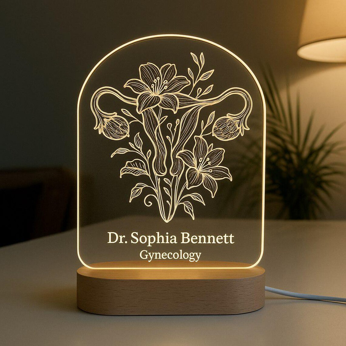 Podiatrist Custom Night Light Personalized Gift With LED Base and Laser ...