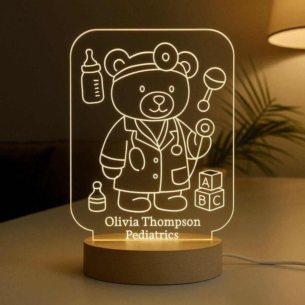 Anesthesiologist Custom Night Light Personalized Gift LED Base Laser ...