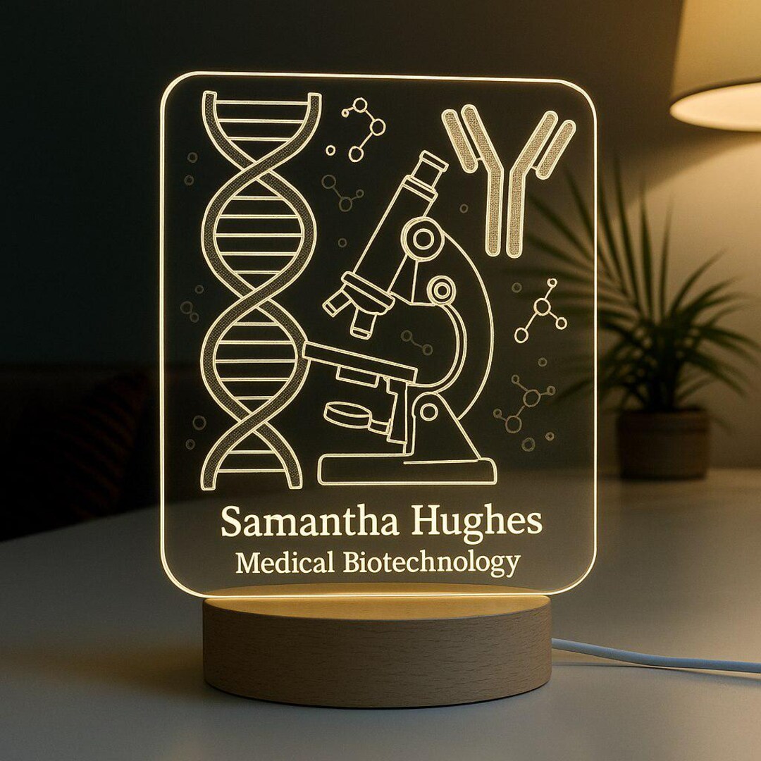 Medical Biotechnology Student Custom Night Light Personalized Gift With ...