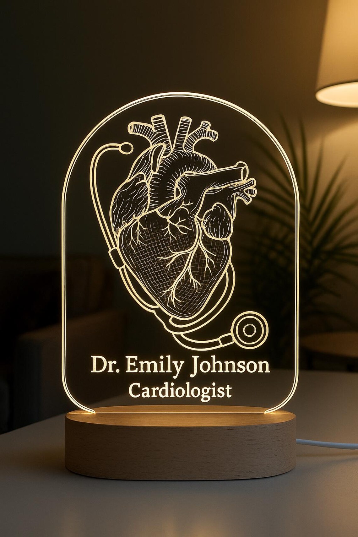 Custom Dermatologist Gift Night Light – Personalized LED Lamp With ...