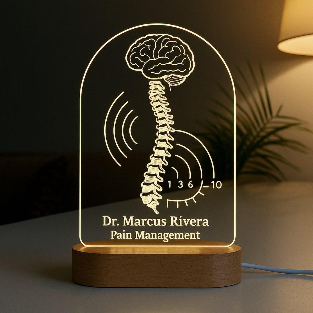 Pain Management Doctor Custom Night Light Personalized LED Gift With ...
