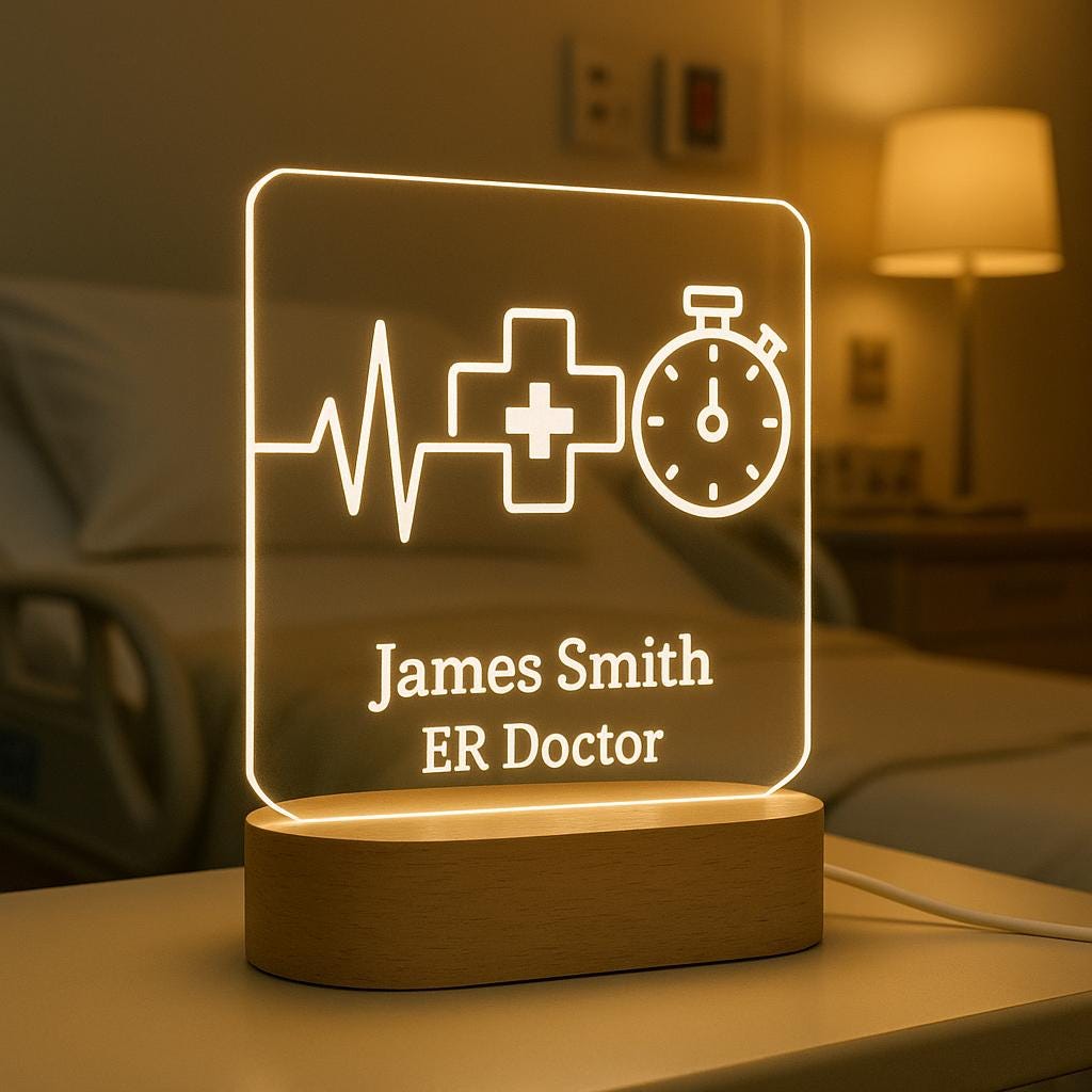 Custom Internal Medicine Night Light Personalized Acrylic LED Lamp With ...