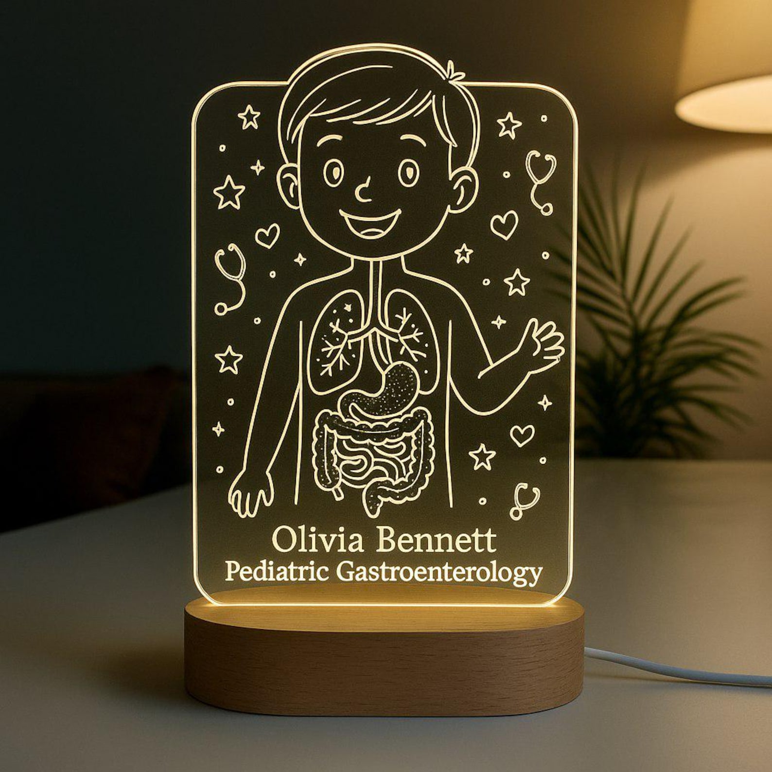 Orthopedic Surgeon Custom Night Light Personalized Gift With Laser ...