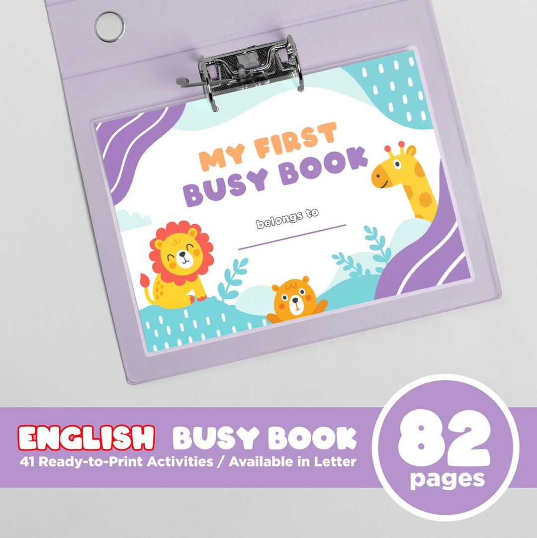 Toddler Busy Book Printable for Boys - Preschool Learning Binder ...