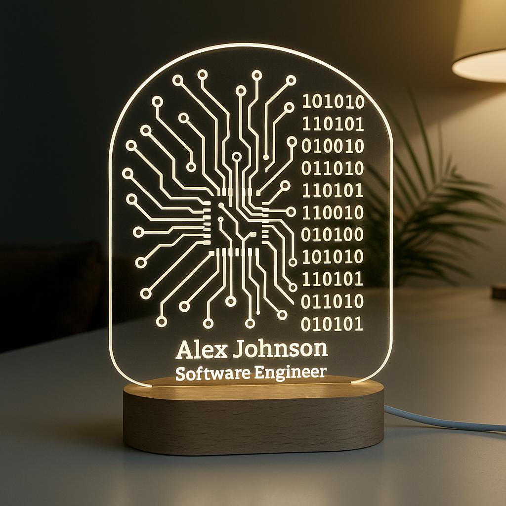 Mechanical Engineer Gift Custom Night Light Gift Colleague Corporate ...