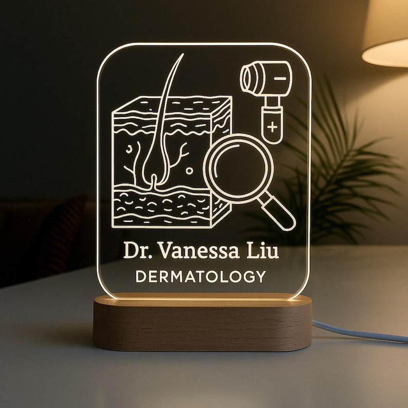 Anesthesiologist Custom Night Light Personalized Gift LED Base Laser ...