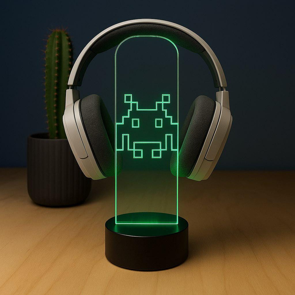 Custom LED Headphone Stand With Gamertag – Personalized Gaming Headset ...