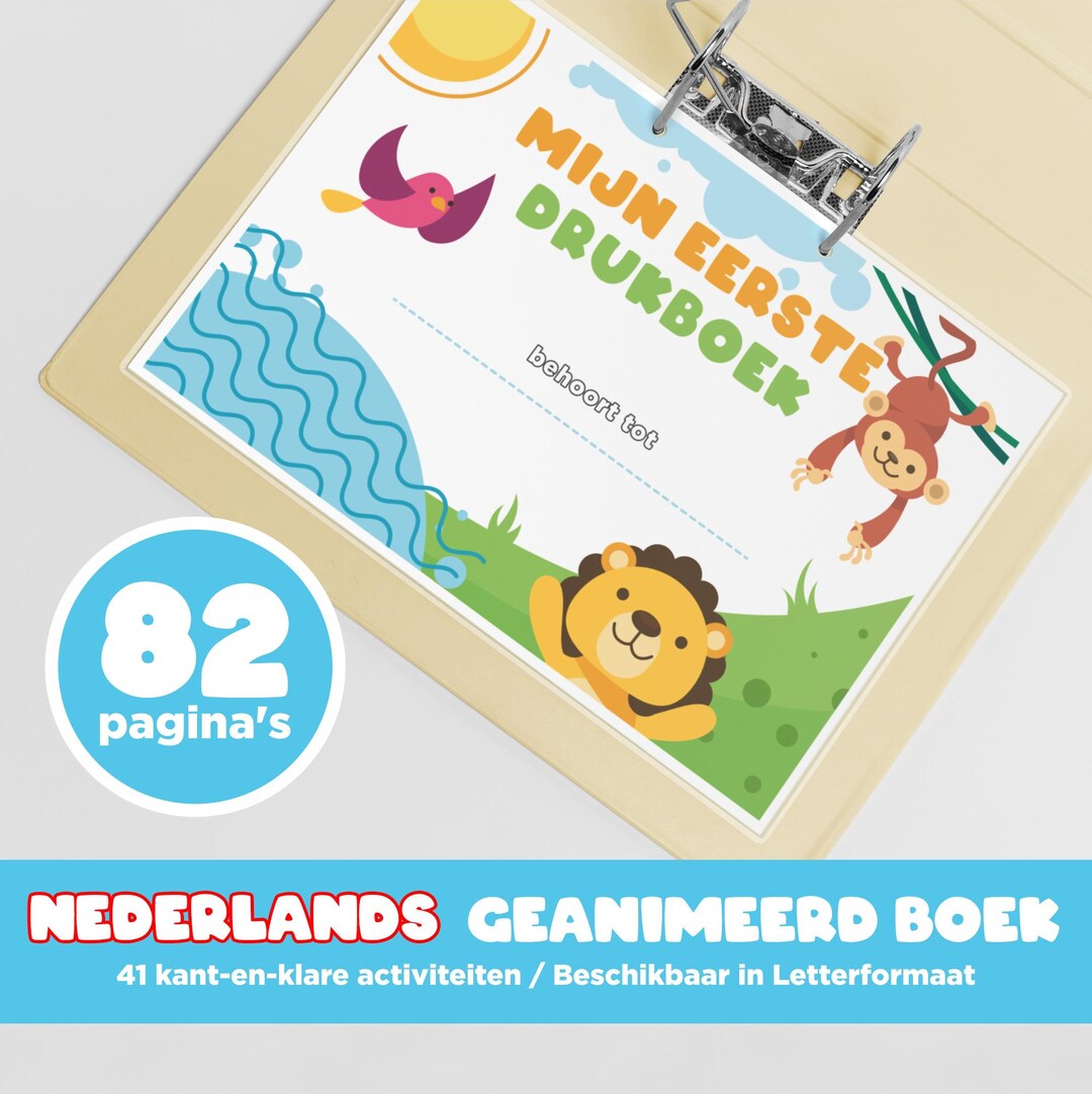 Dutch Toddler Busy Book Printable for Boys Preschool Learning Binder ...