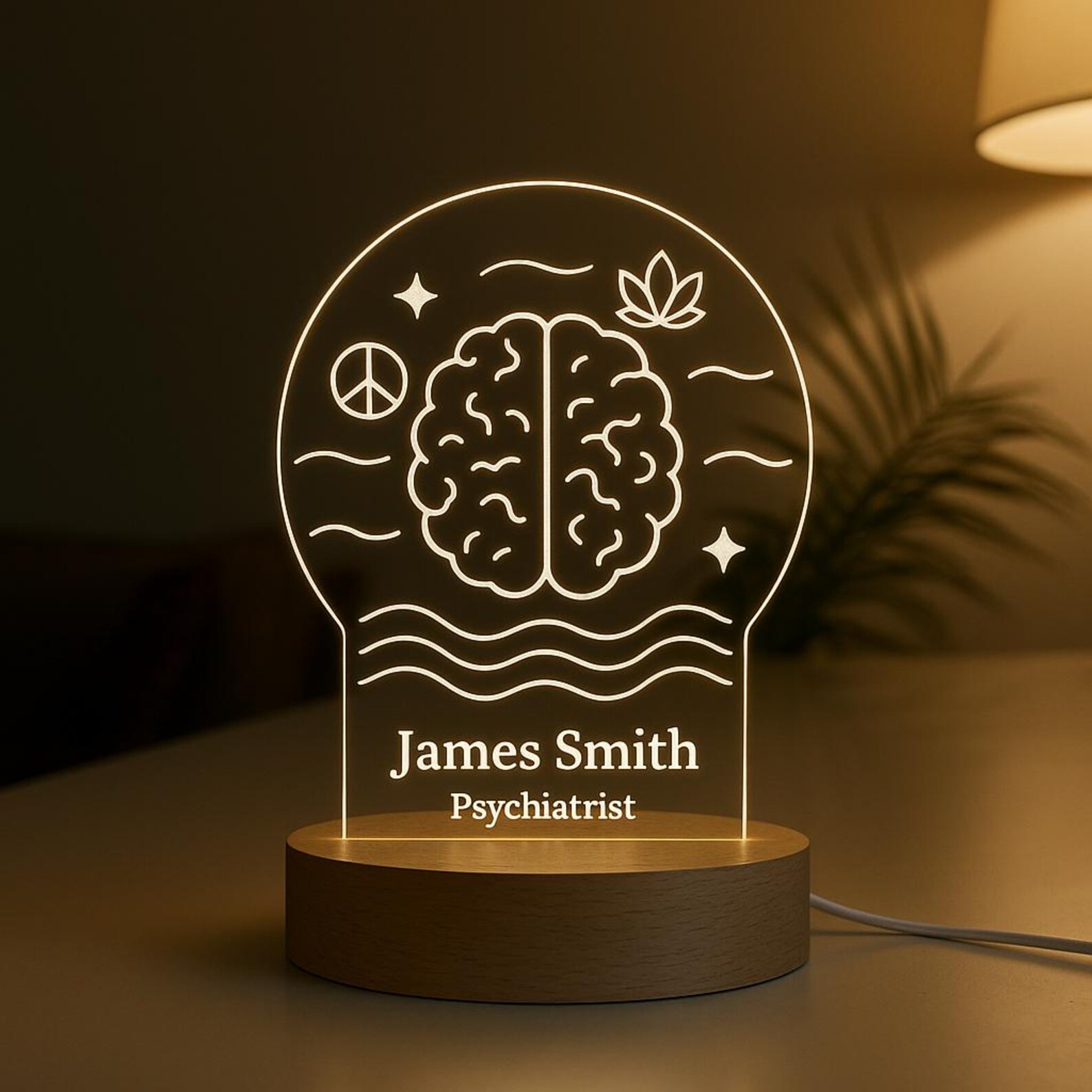 Pathologist Gift Custom Night Light – Personalized Engraved Acrylic ...