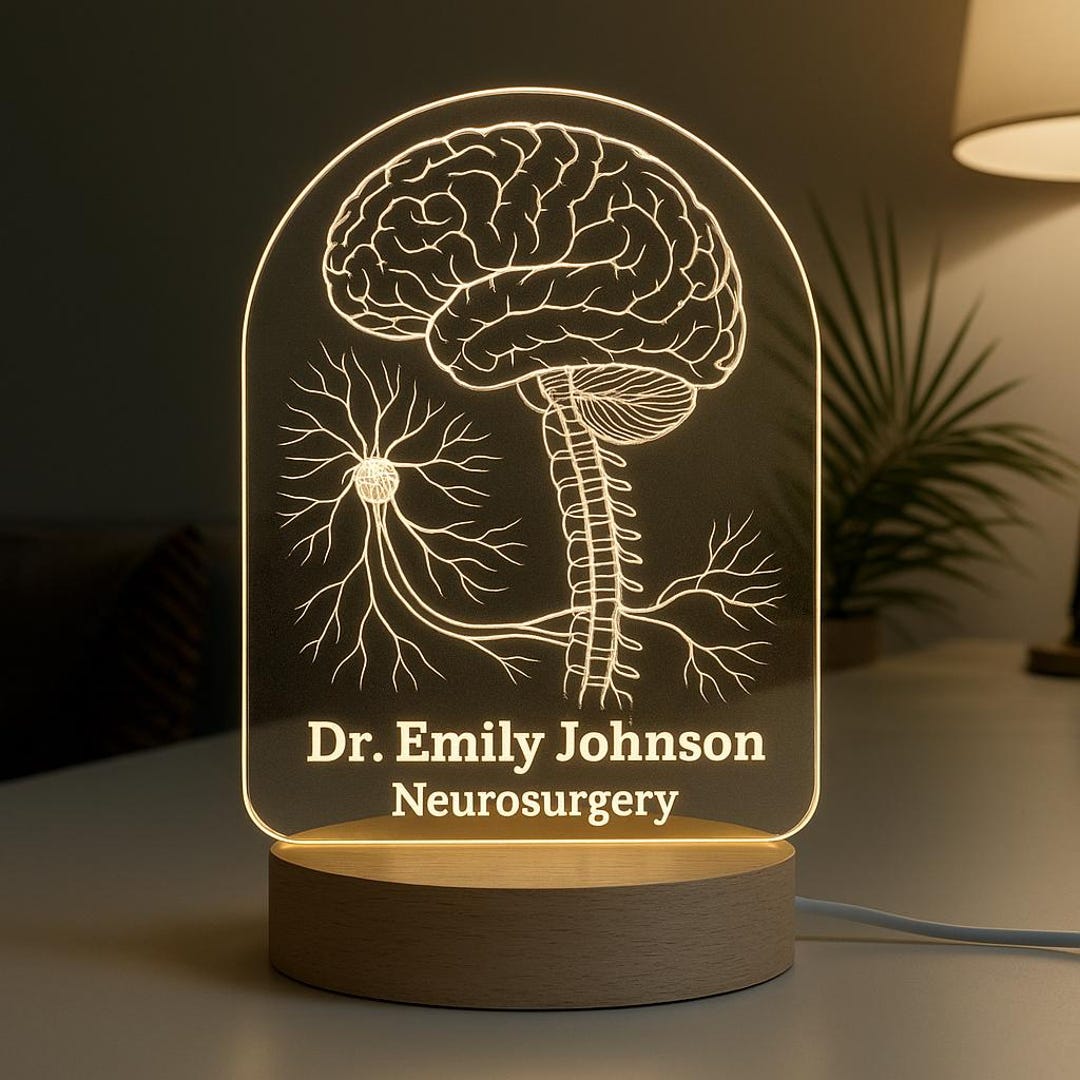 Neurosurgeon Custom Night Light Doctor's Gift| Personalized LED Gift ...