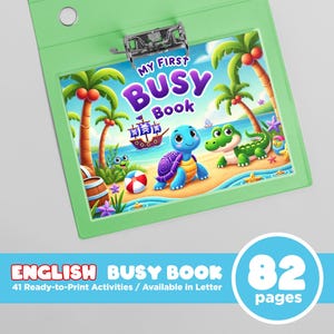 Toddler Busy Book Printable for 1 2 3 Years - Preschool Learning Binder ...