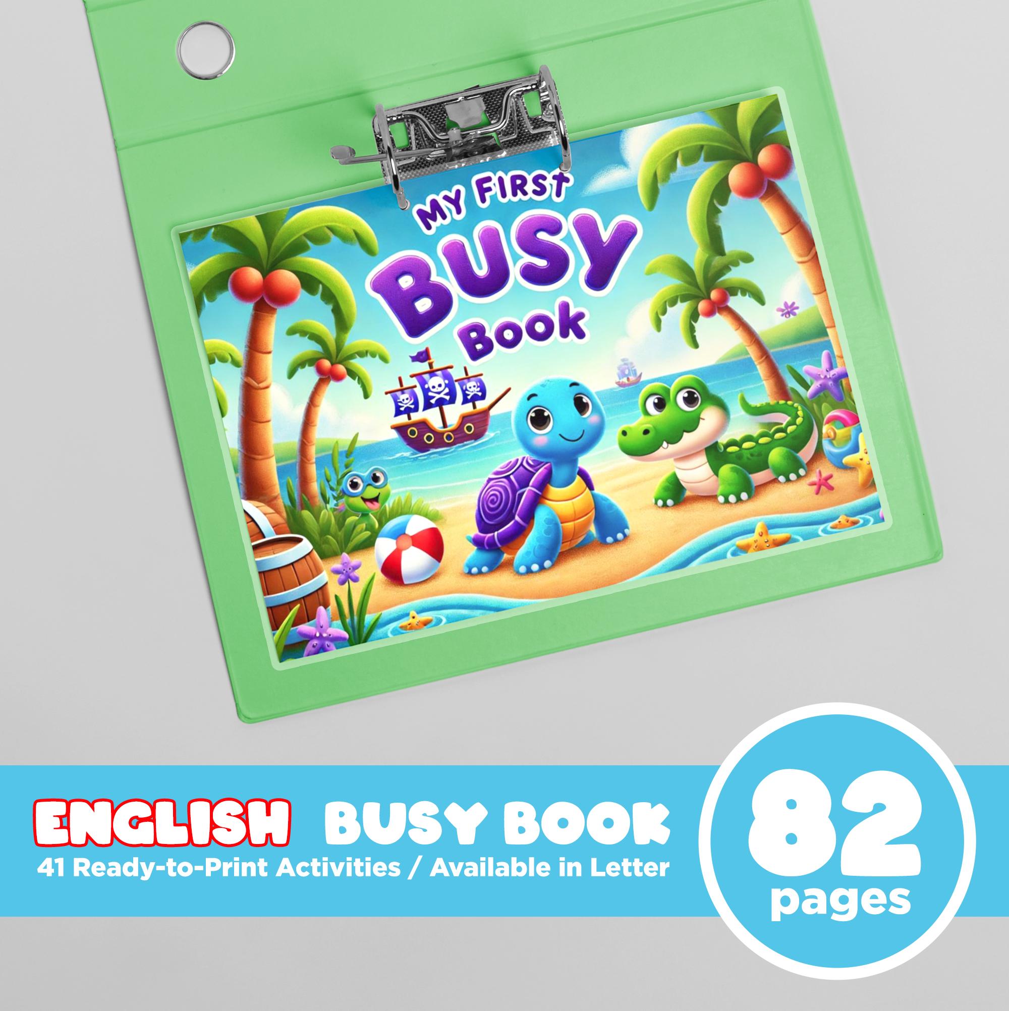 Toddler Busy Book Printable for 1 2 3 Years - Preschool Learning Binder ...