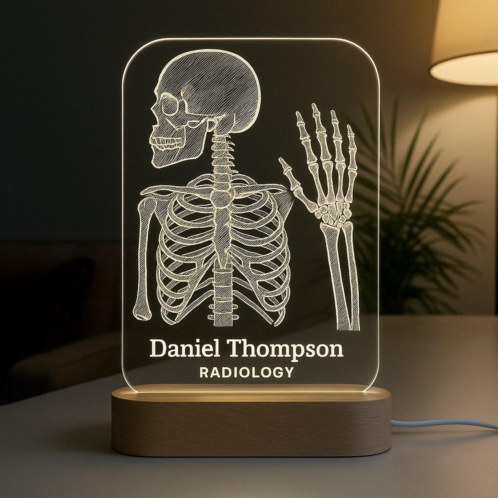 Anesthesiologist Custom Night Light Personalized Gift LED Base Laser ...