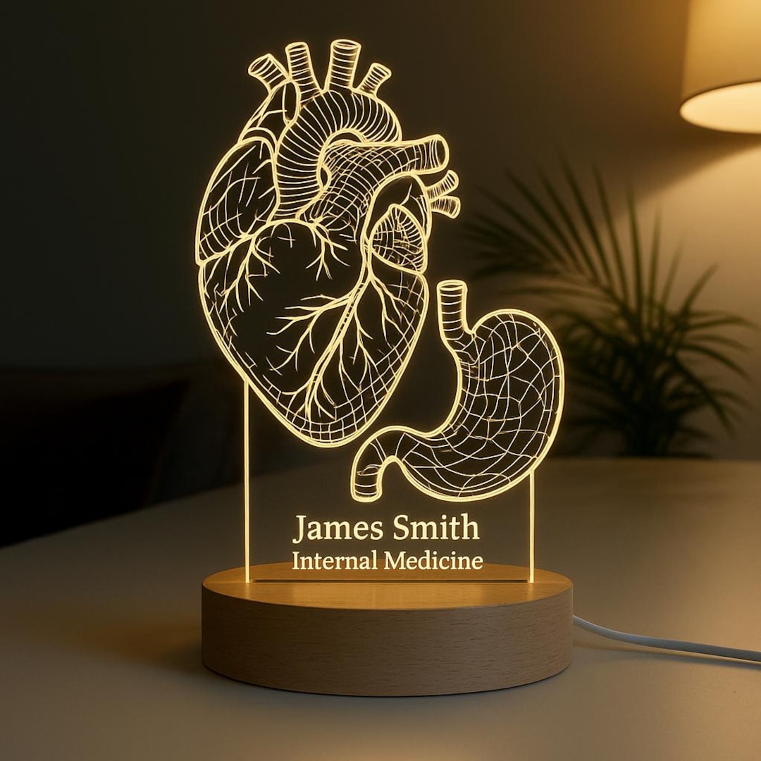 Custom Internal Medicine Night Light Personalized Acrylic LED Lamp With ...