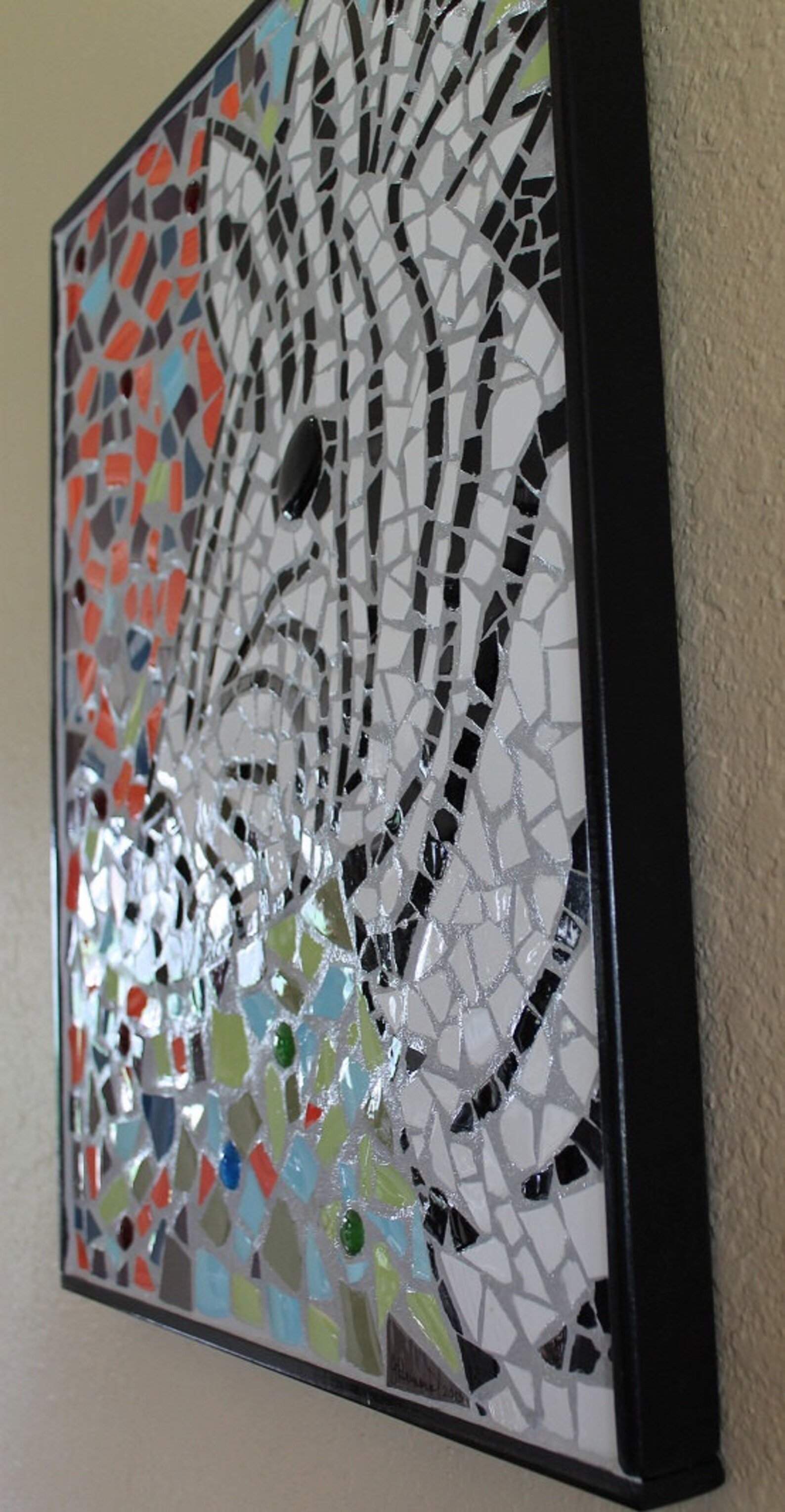 Mosaic Original Zebra Wall Art Hanging | Etsy