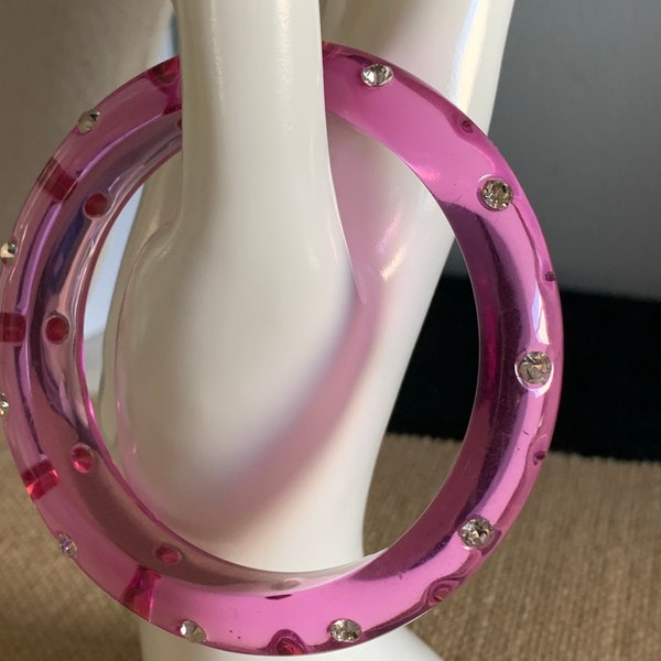 Pink Lucite Bangle - Etsy