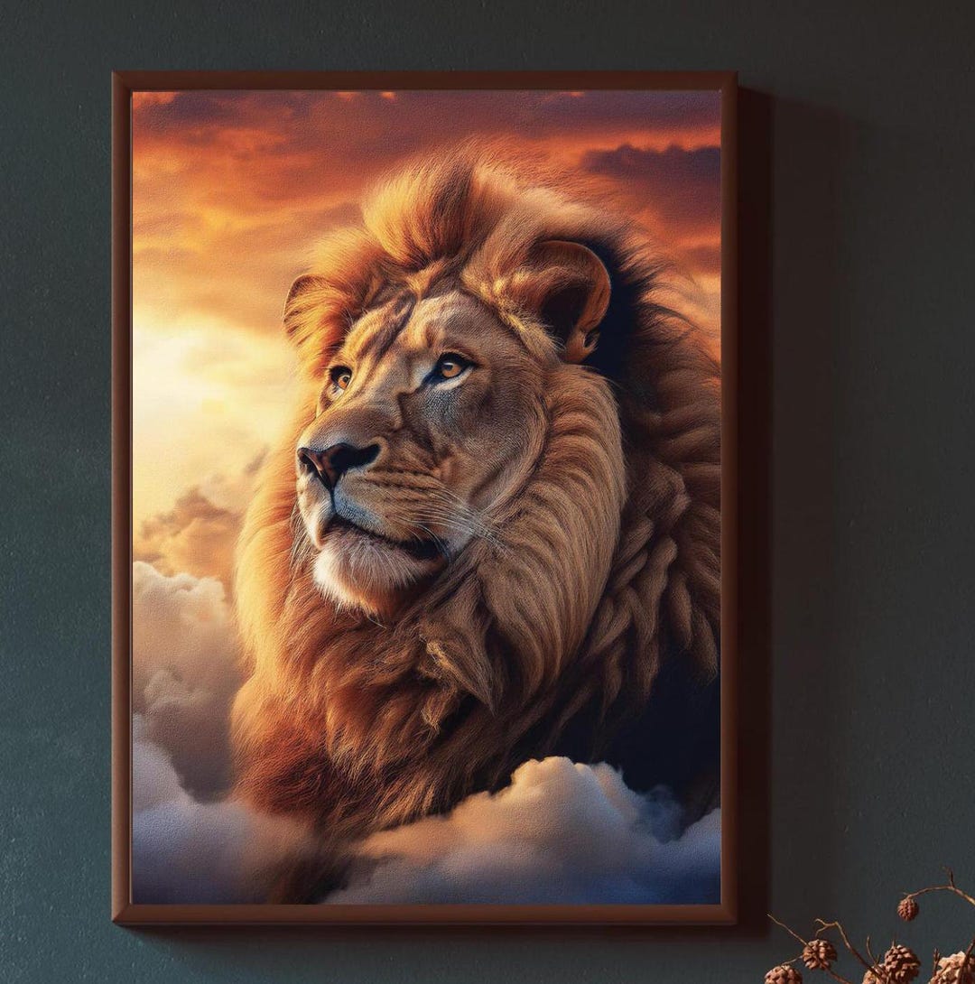 Jesus is the Lion of Judah, Lion of Judah, Digital Jesus Portrait ...