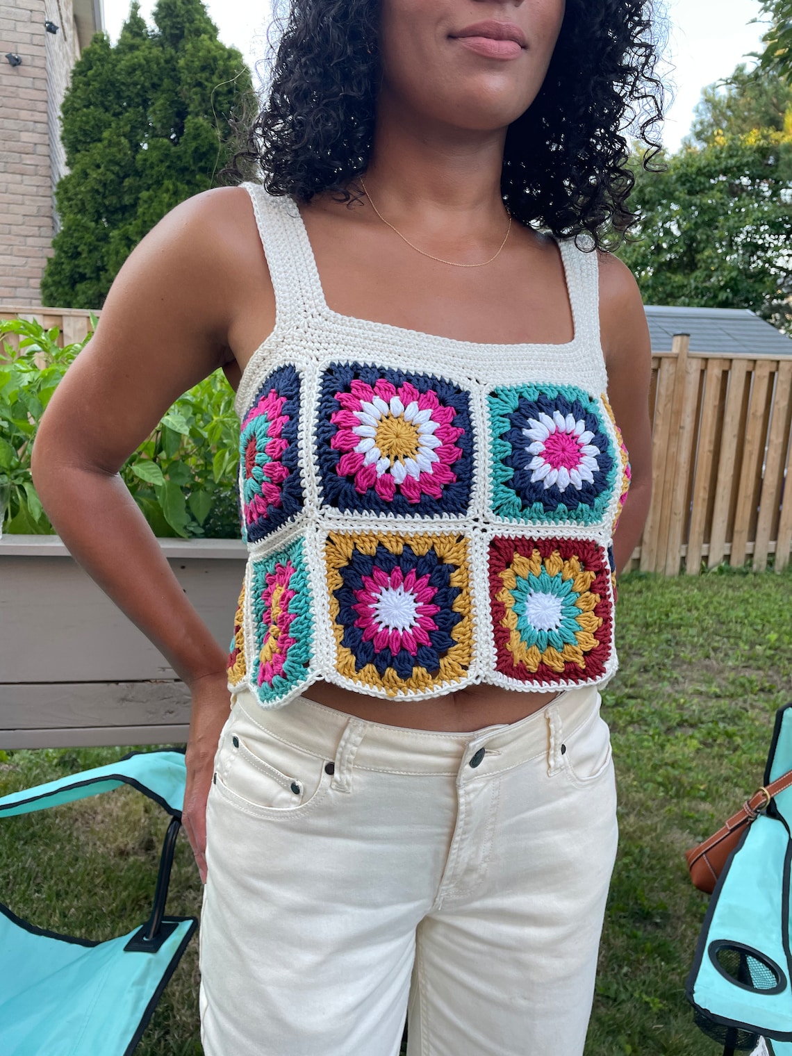 Crochet Granny Square Crop Top Pattern: Made-to-measure (PDF) - Etsy