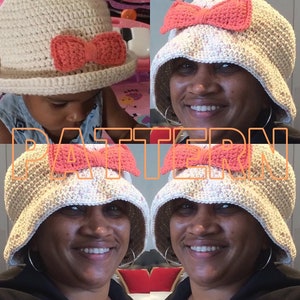 Crochet PATTERN, Crusher Hat, Wide Brim Sun Hat, Floppy Hat, Pattern ...