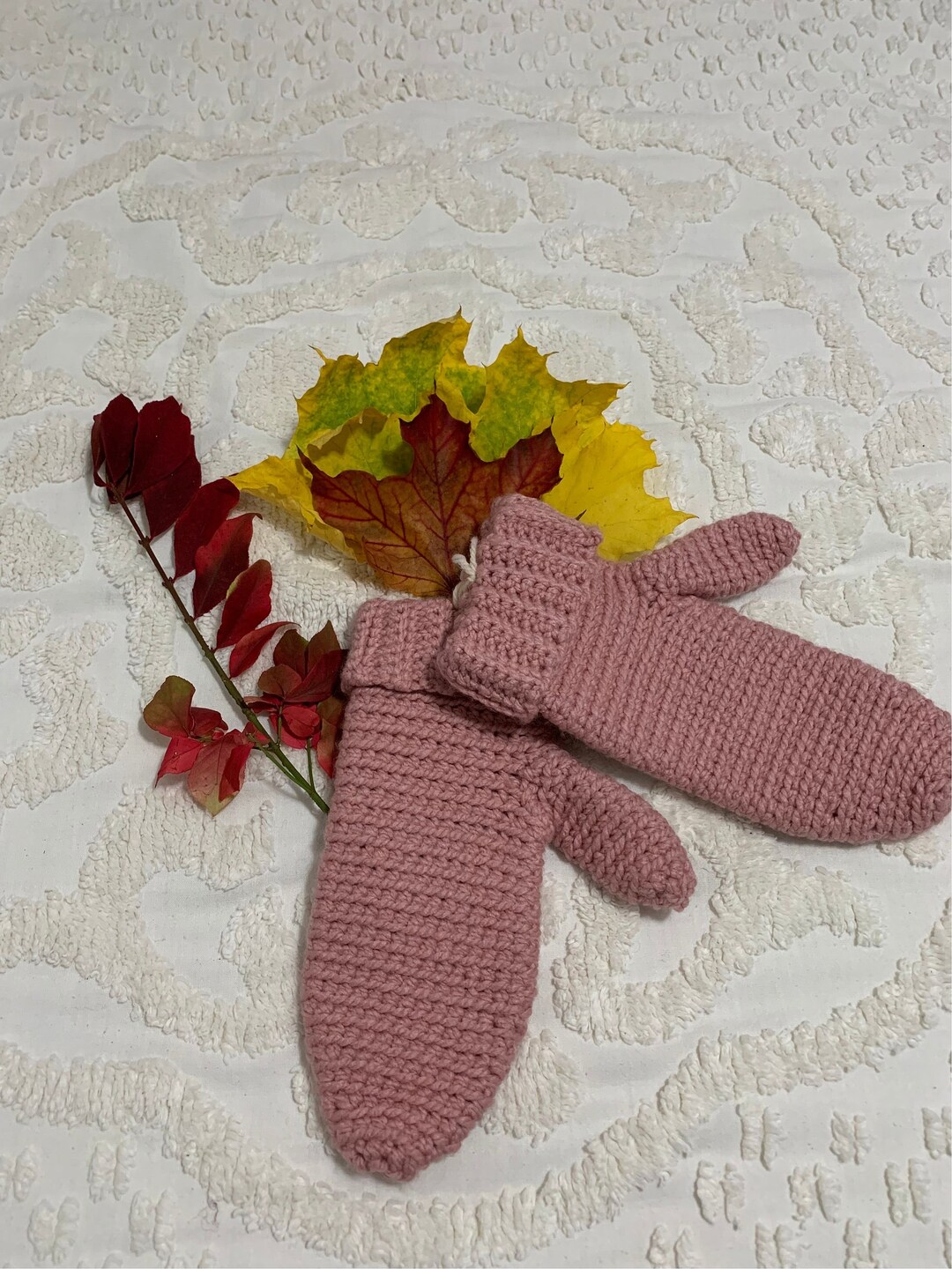 Crochet Mittens Breast Cancer Awareness - Etsy