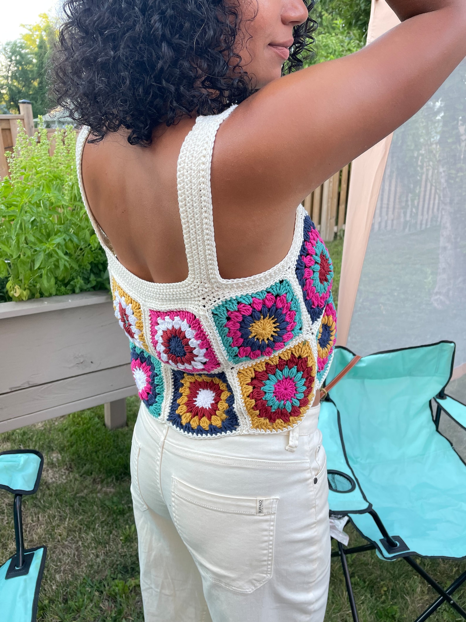 Crochet Granny Square Crop Top Pattern: Made-to-measure (PDF) - Etsy