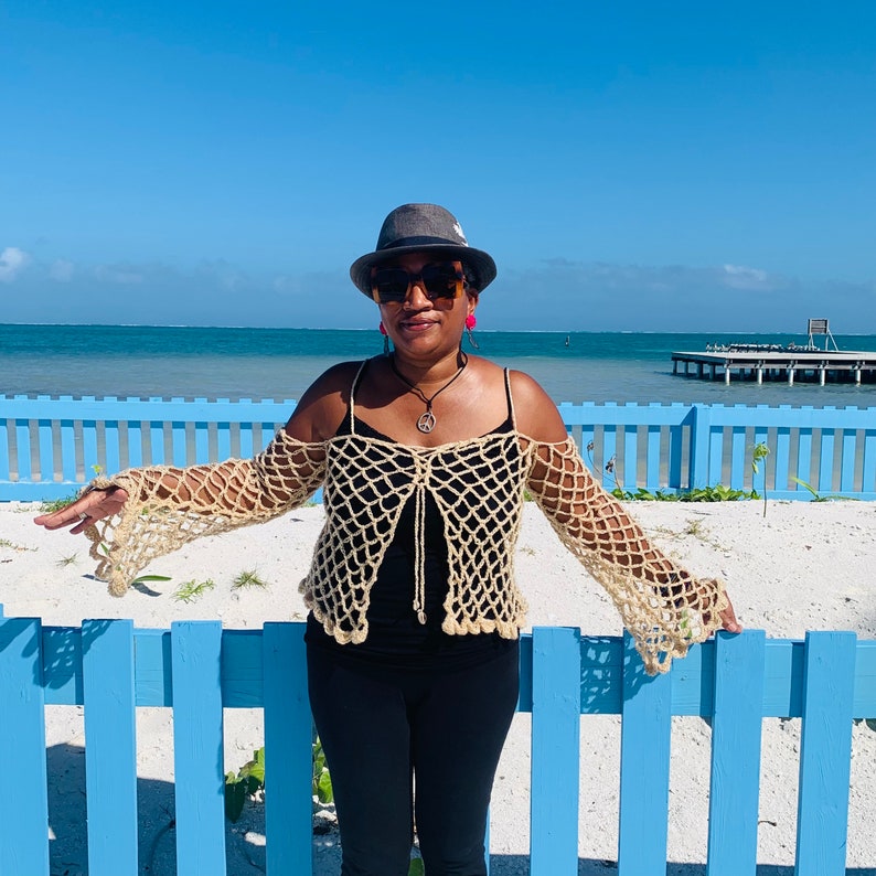 Crochet Bell Sleeve Mesh Top Pattern Tutorial - Etsy