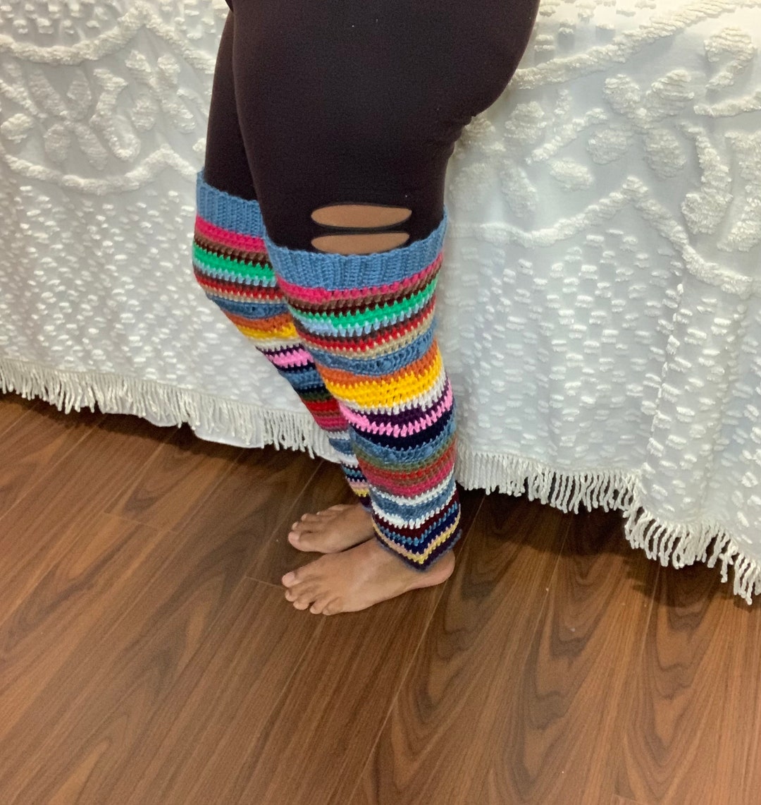 Crochet Scrap Leg Warmers, Thigh High, the Ragga Collection, Not Miu ...