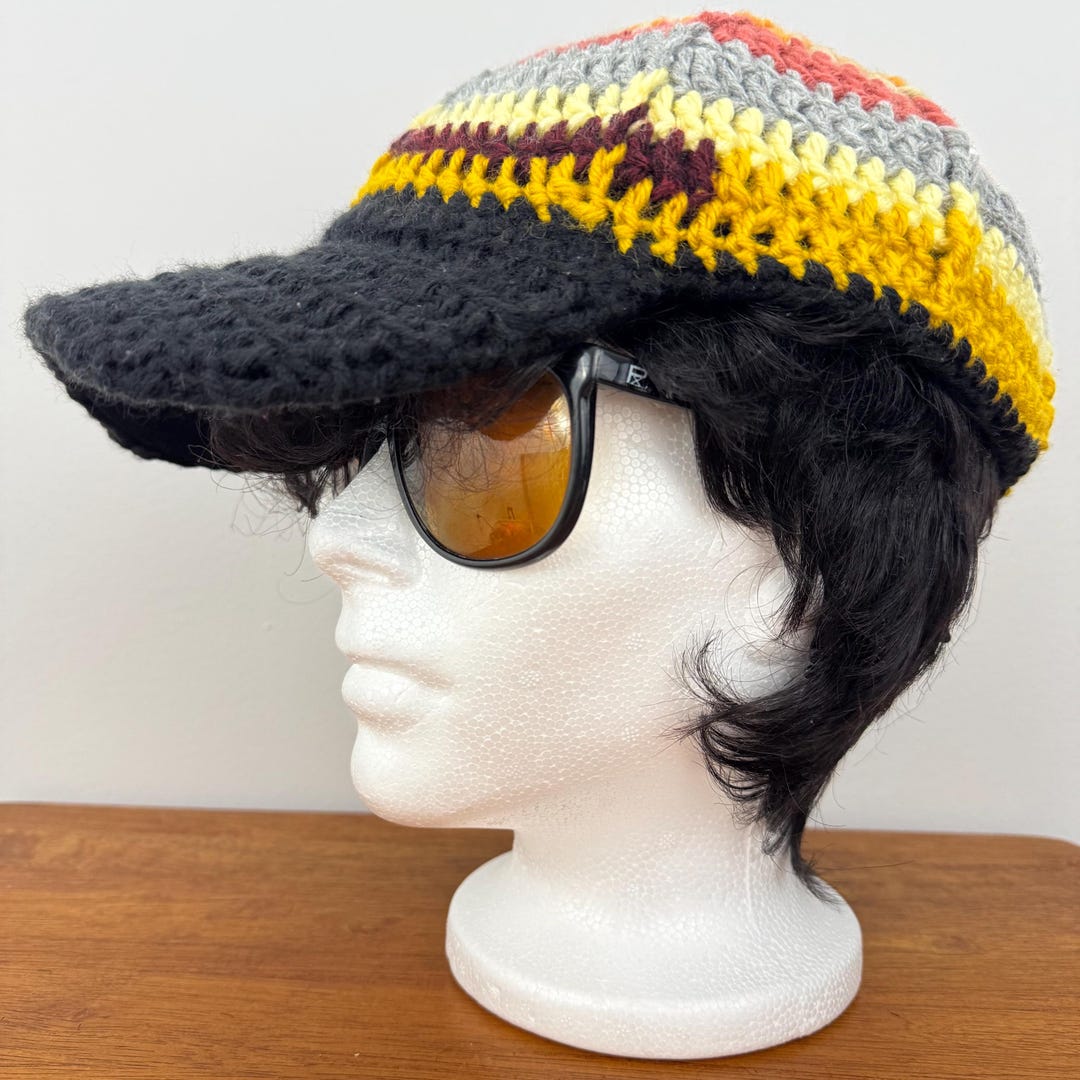 Crochet Cap, Baseball Hat, Scrap Hat, Colourful, Custom Made Ball Cap ...