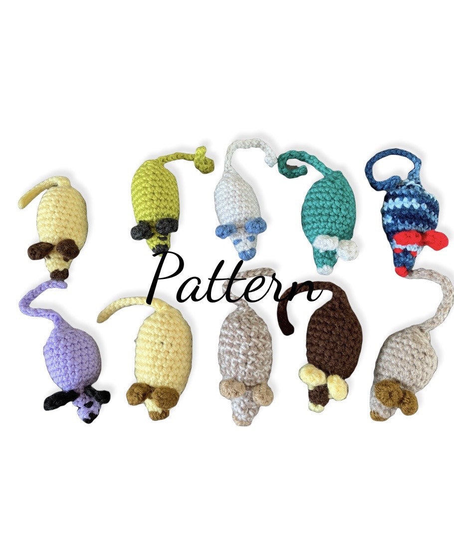 How to Crochet a Cat Toy Mouse Pattern Tutorial Amigurumi - Etsy UK