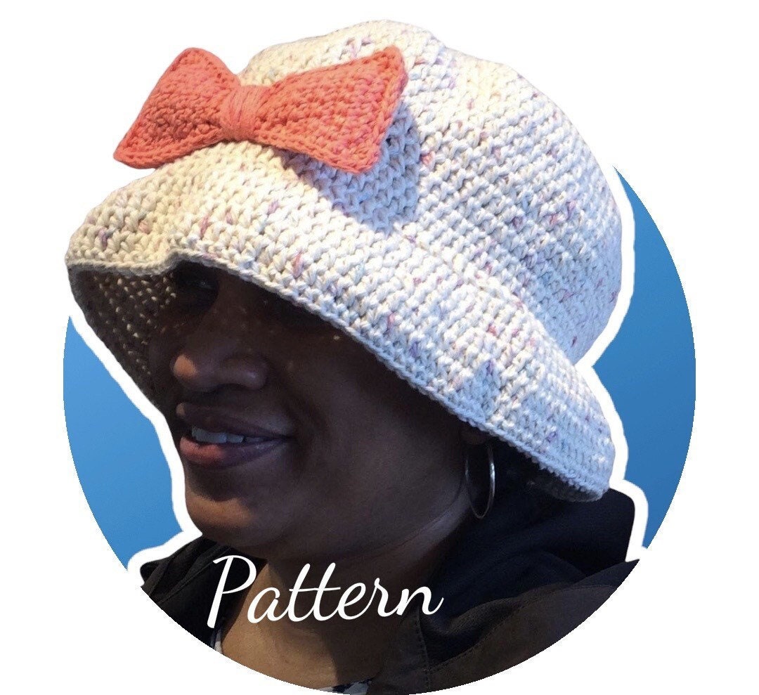 Crochet PATTERN, Crusher Hat, Wide Brim Sun Hat, Floppy Hat, Pattern ...