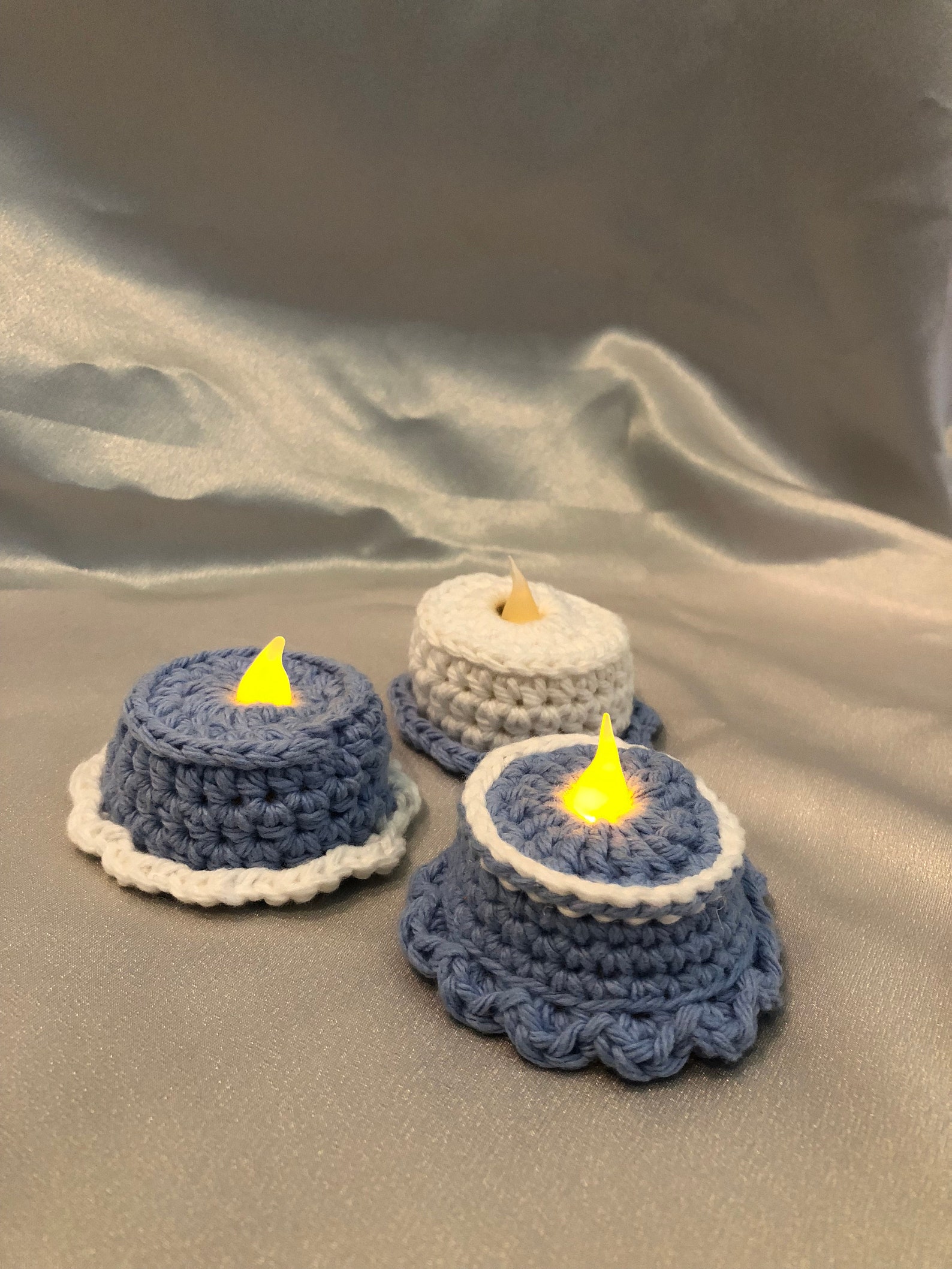 Cake Tea Light Cover, Crochet Tea Light, Holiday Decoration, Table ...