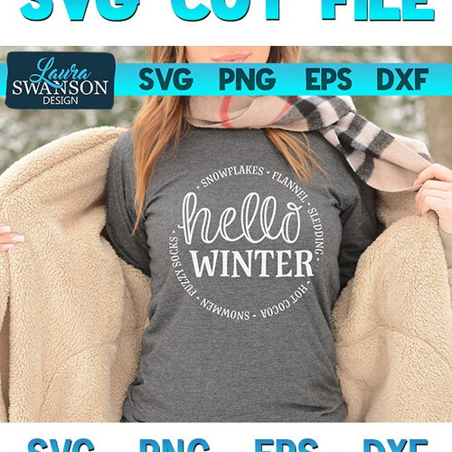 Hello Winter SVG Cut File Winter SVG Cut File Cricut Cut - Etsy