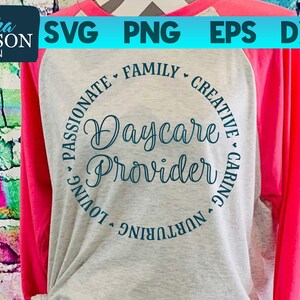 Daycare Provider Circle SVG Cut File , Child Care Word Art, Cricut Cut ...