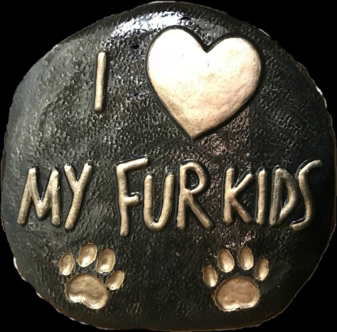 MY FUR KIDS Standing Rock Concrete Mold, Concrete Mold, Garden Rock Art ...