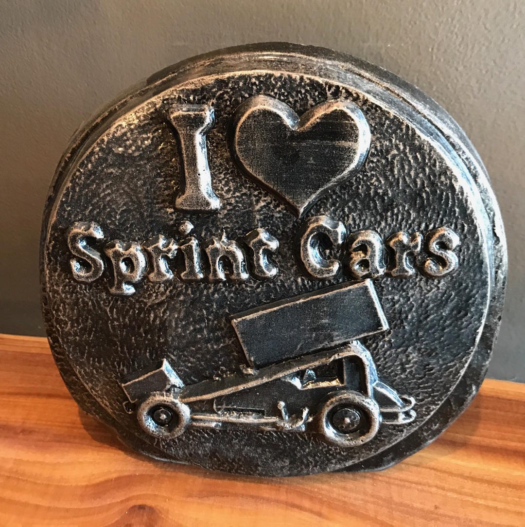 LOVE SPRINT CARS Standing Rock Concrete Mold, Concrete Mold, Garden ...