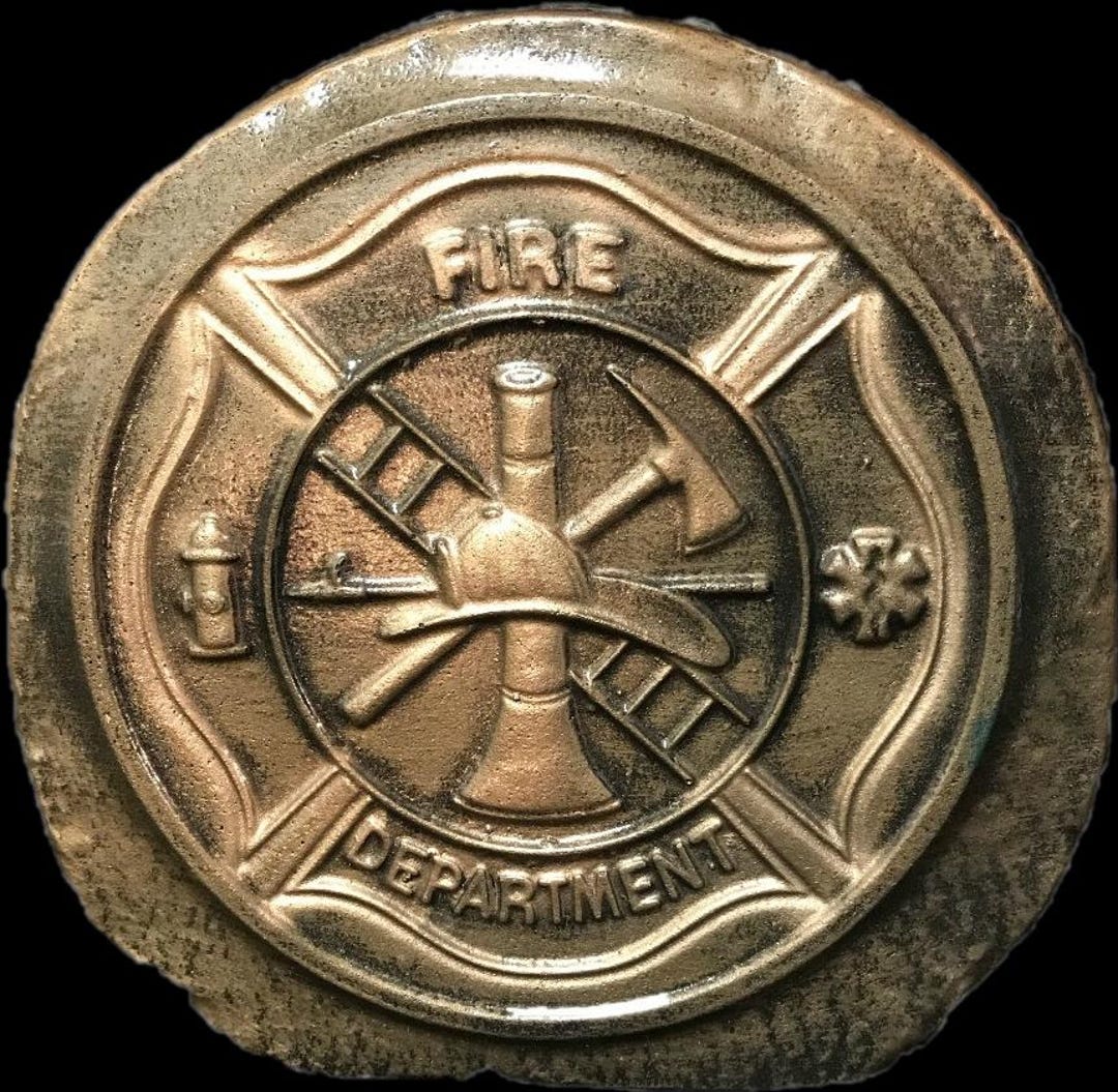 FIRE DEPARTMENT Standing Rock Concrete Mold, Concrete Mold, Garden Rock ...
